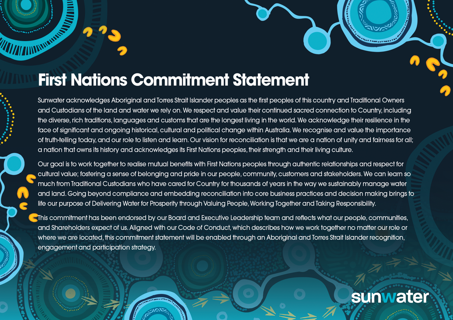 Our First Nations Commitment Statement – Sunwater