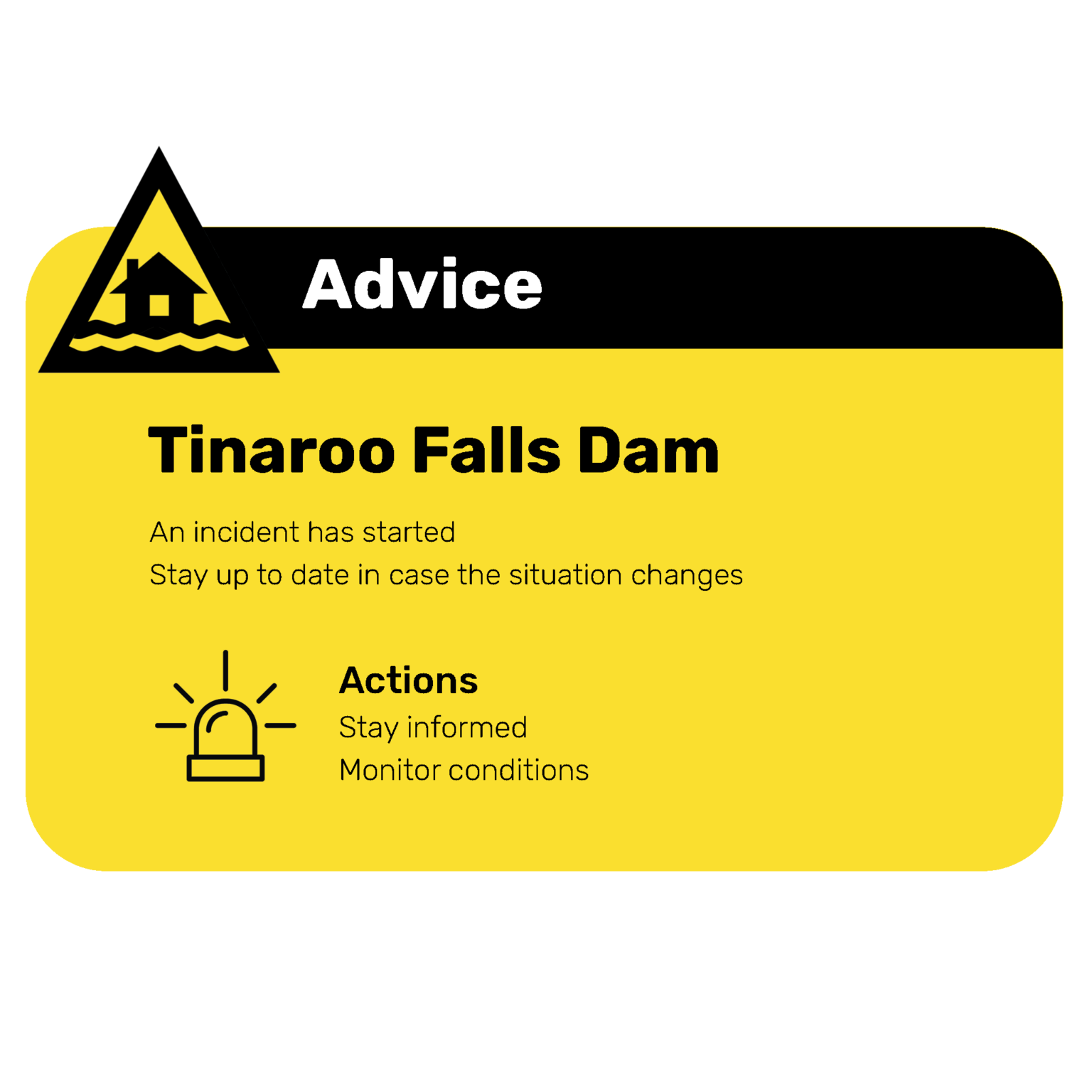 ADVICE – Tinaroo Falls Dam – Sunwater